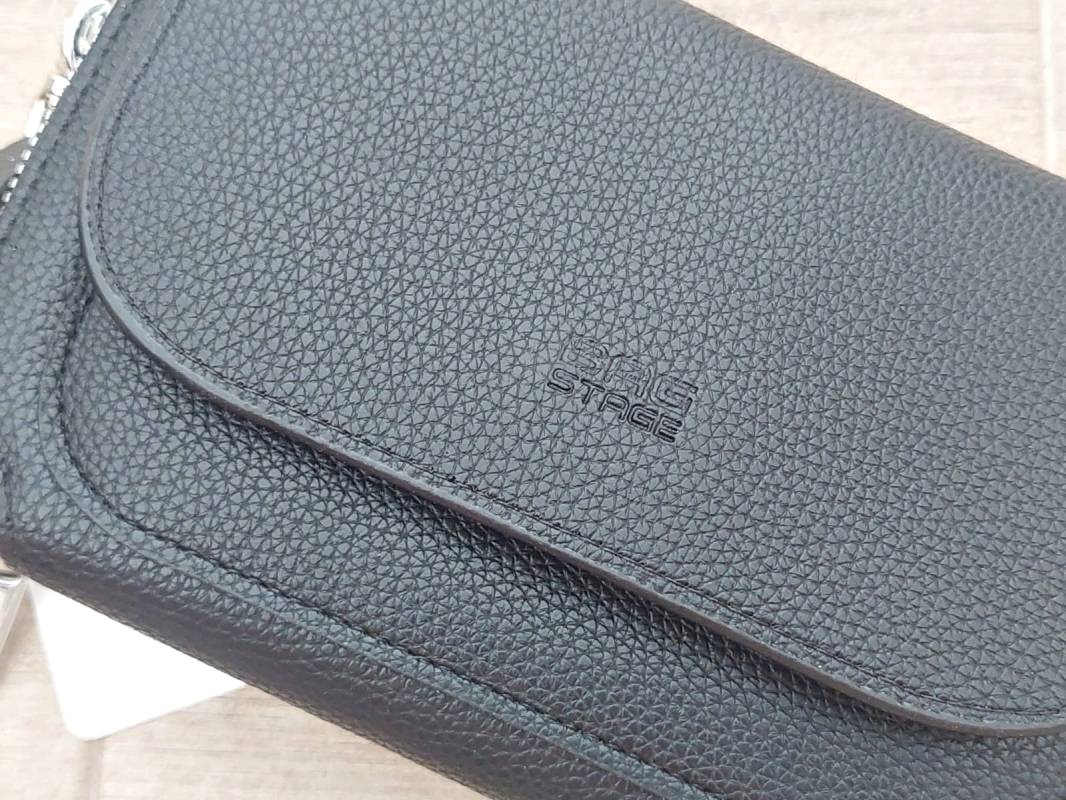 CARTERA TIPO BANDOLERA COLOR NEGRO CON DOBLE CIERRE Y MÚLTIPLES ...